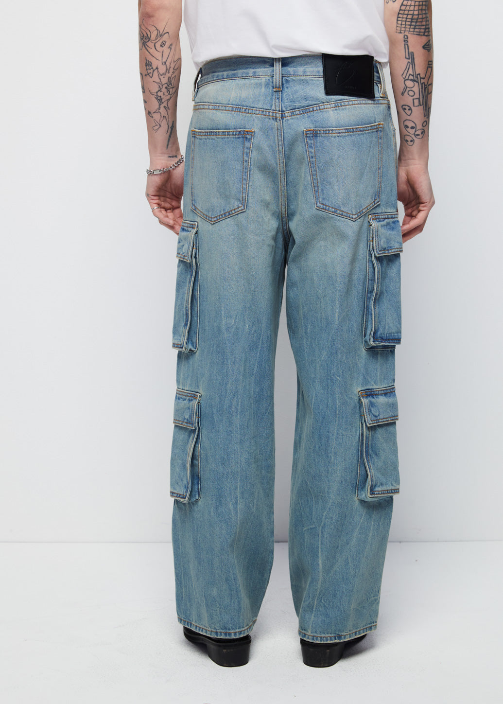 LOOSE FIT CARGO JEANS WITH BODYSLAM – C P S Official Store