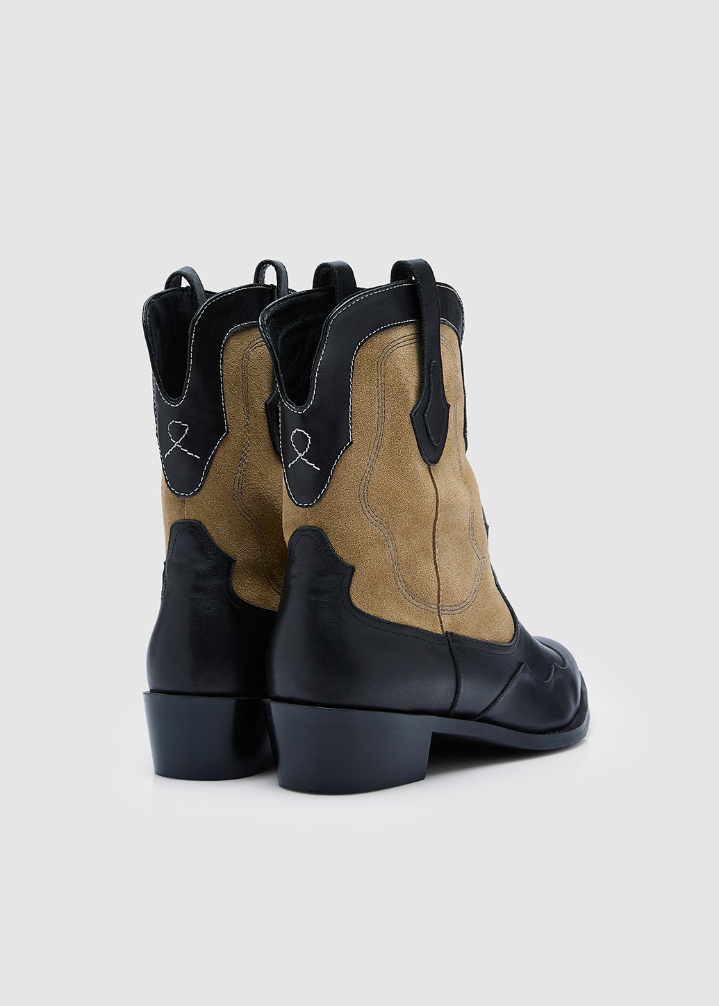 WESTERN LEATHER ANKLE BOOTS – C P S Official Store